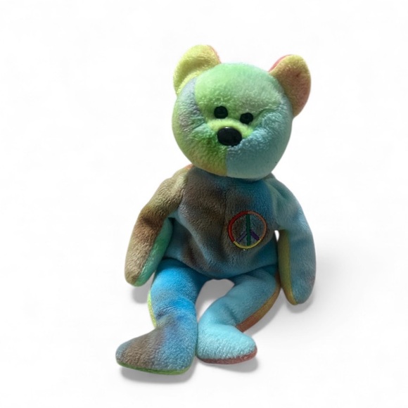 Beanie Babies | Toys | Vintage 996 Ty Beanie Babies Tyedye Peace Bear ...